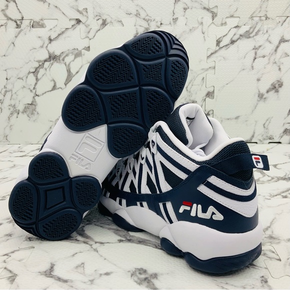 Fila | Shoes | Mens Fila Stackhouse Spaghetti Navy White Sneakers Nwt ...